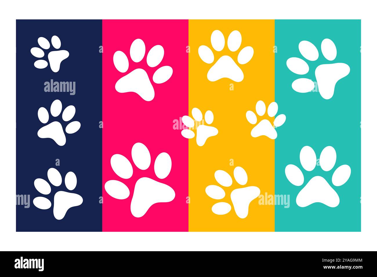With animal footprint Stock Vector Images - Alamy