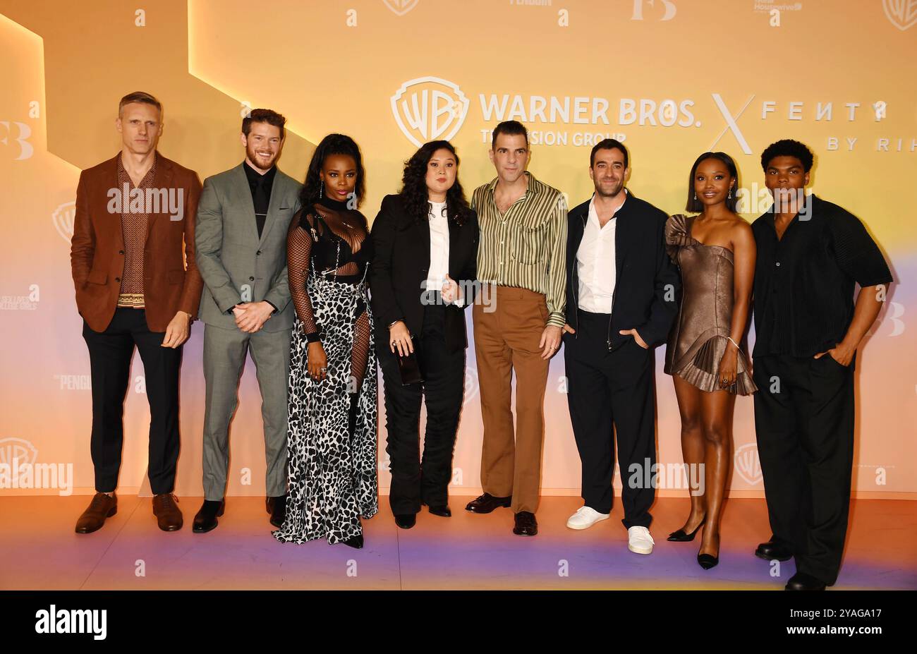 LOS ANGELES, CALIFORNIA - OCTOBER 10: (L-R) Teddy Sears, Alex MacNicoll ...