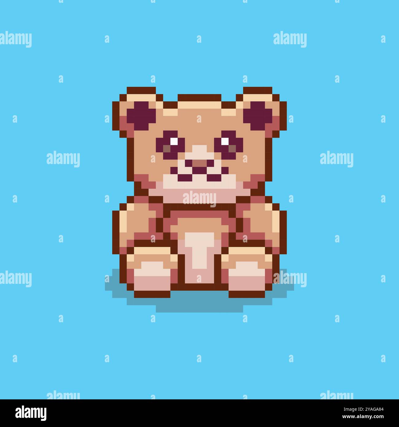 Pixel art Teddy Bear game asset design Stock Vector Image & Art - Alamy