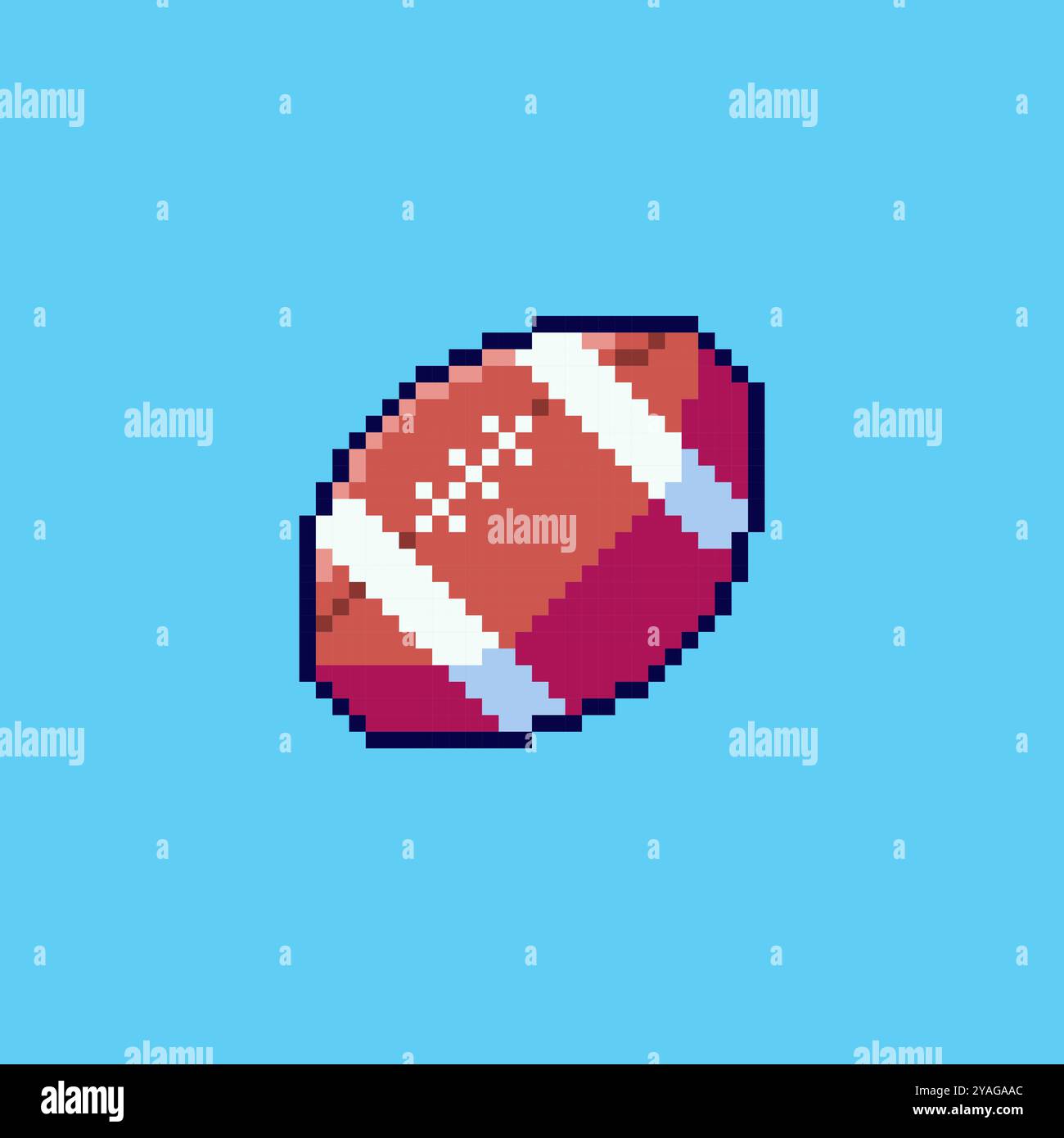 Pixel art Rugby Ball game asset design Stock Vector Image & Art - Alamy