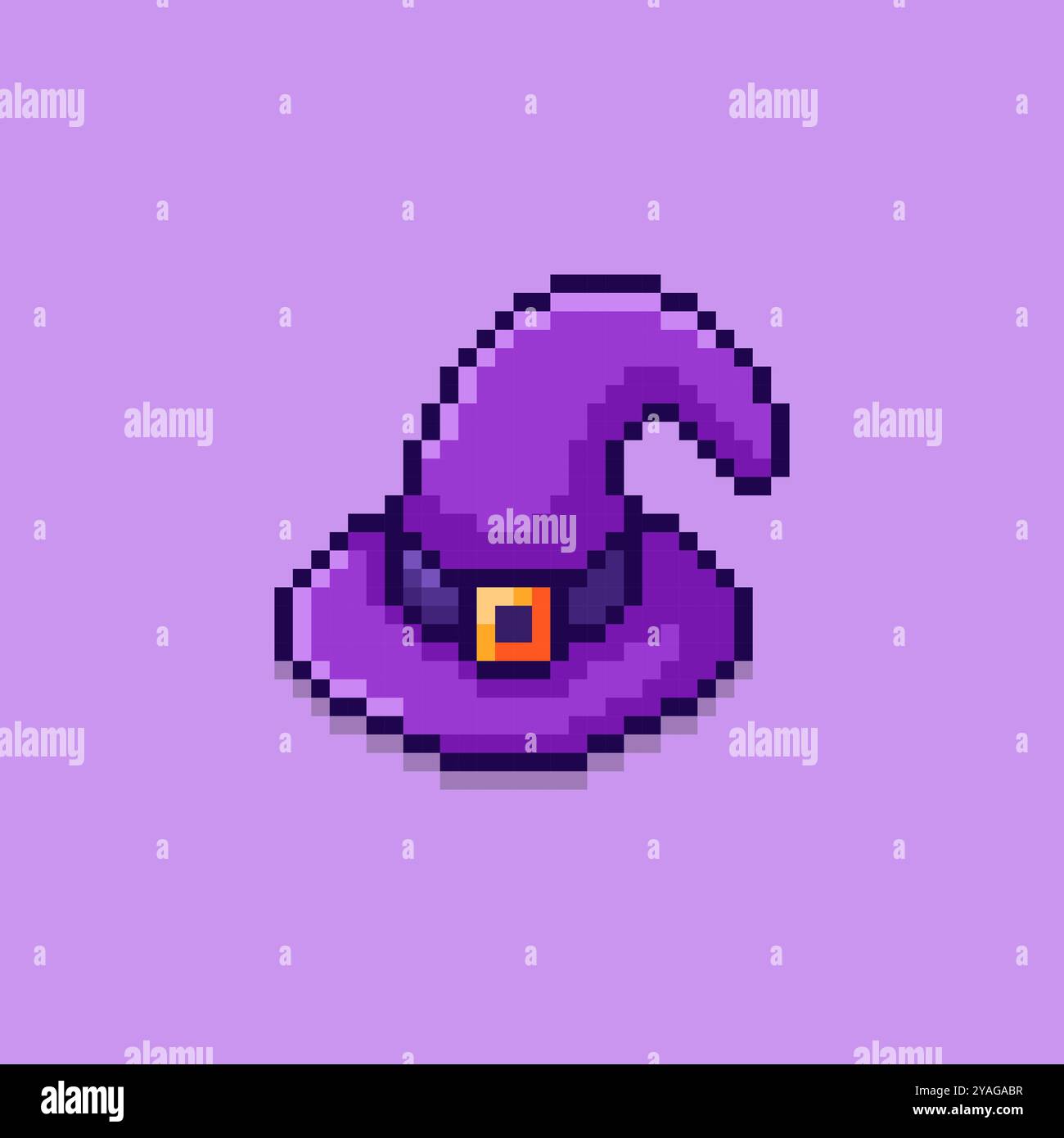 Pixel art Witch Hat game asset design Stock Vector Image & Art - Alamy