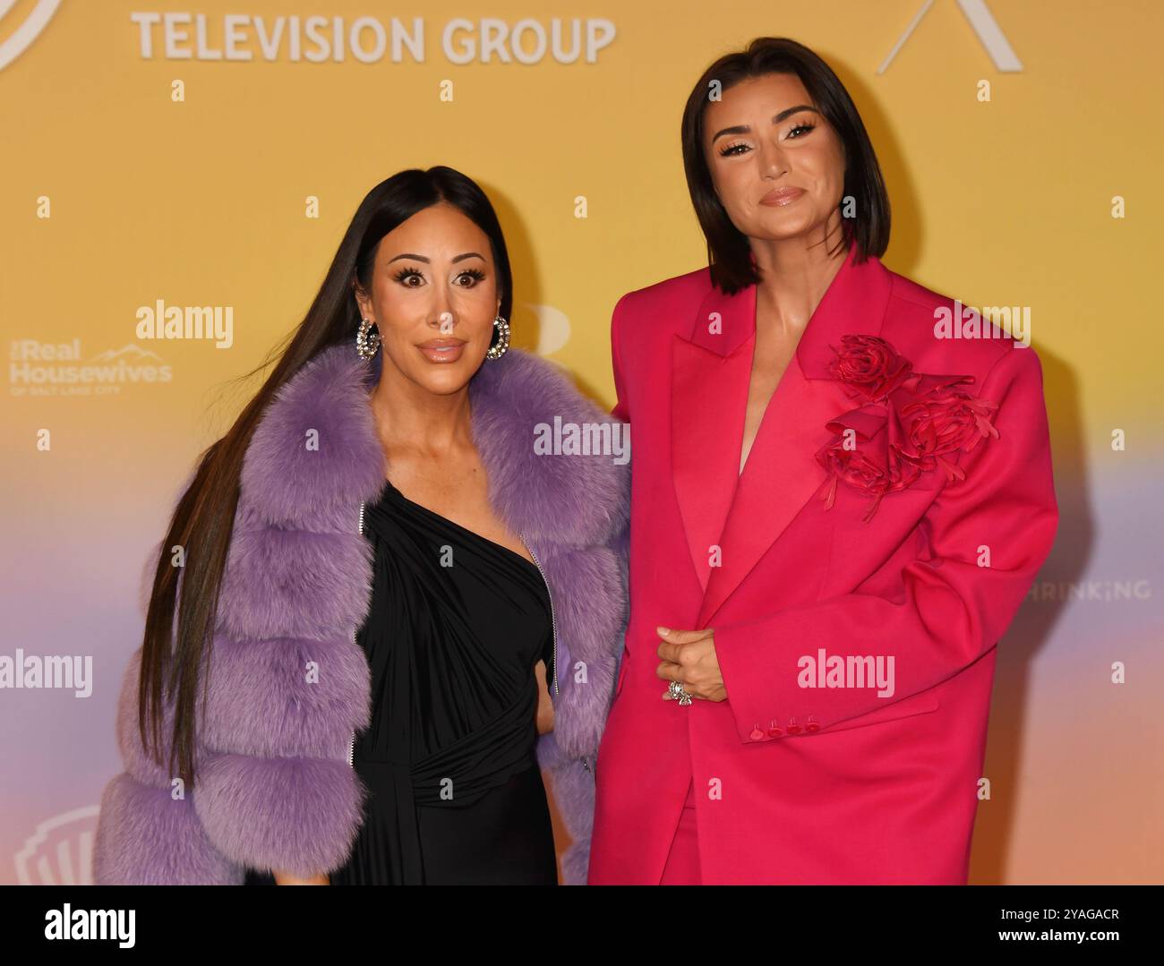LOS ANGELES, CALIFORNIA - OCTOBER 10: (L-R) Angie Katsanevas and ...