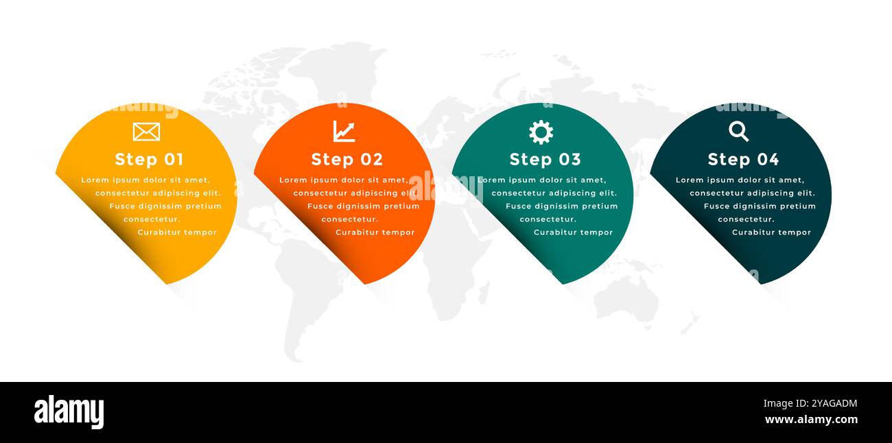 stylish infographic option chart template for digital data ...