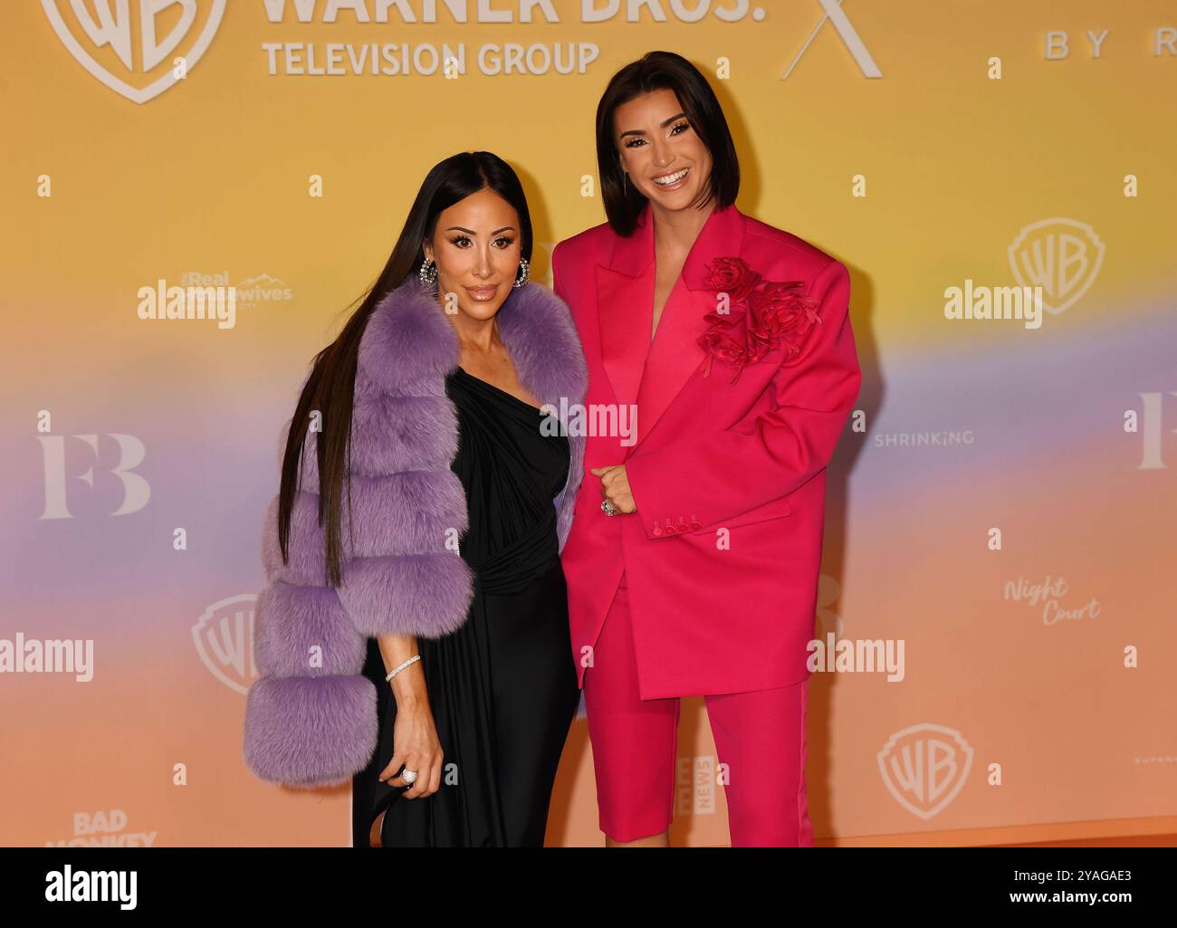 LOS ANGELES, CALIFORNIA - OCTOBER 10: (L-R) Angie Katsanevas and ...