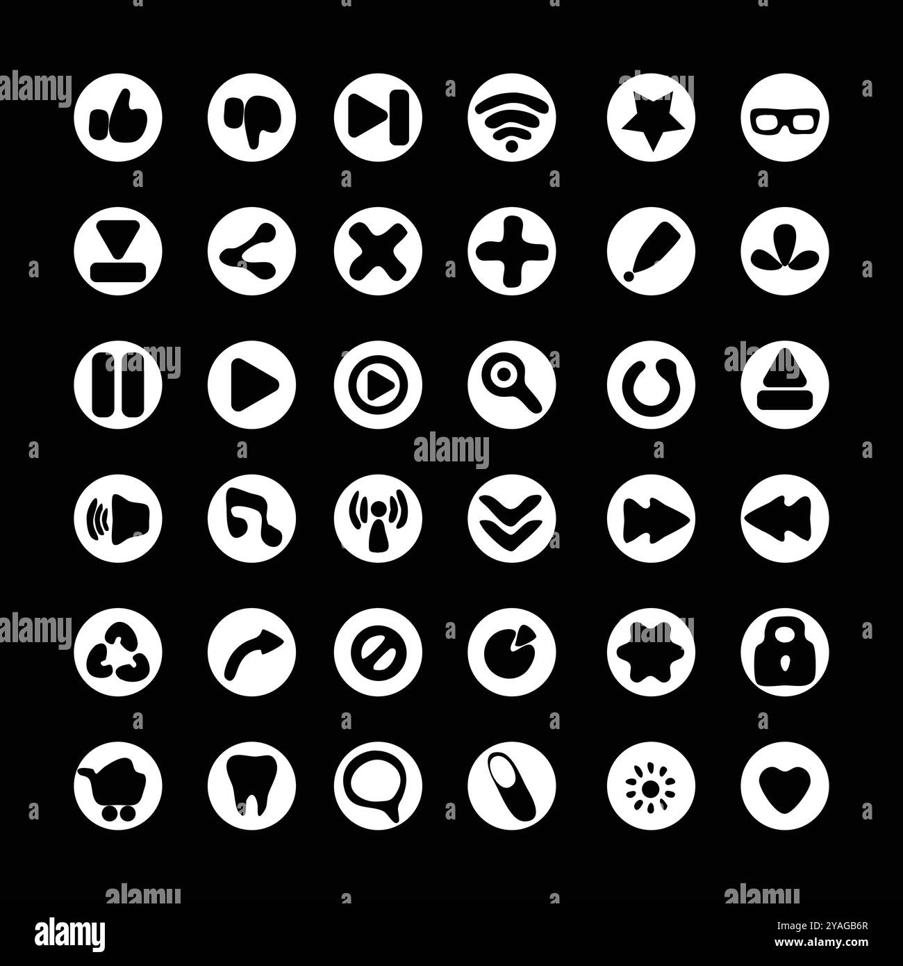 Universal icons Black Icon Set icon Design Set Stock Vector Image & Art ...