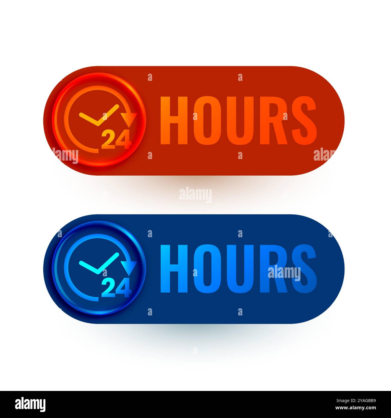 24 hour open service communication template for help and support vector ...