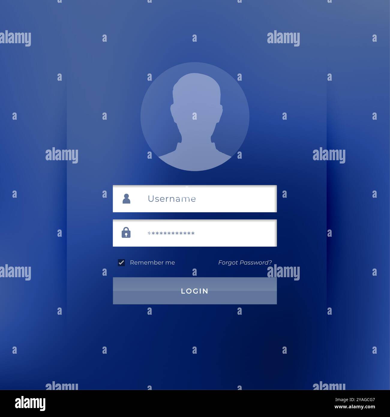 online login application form template enter for user interface vector ...