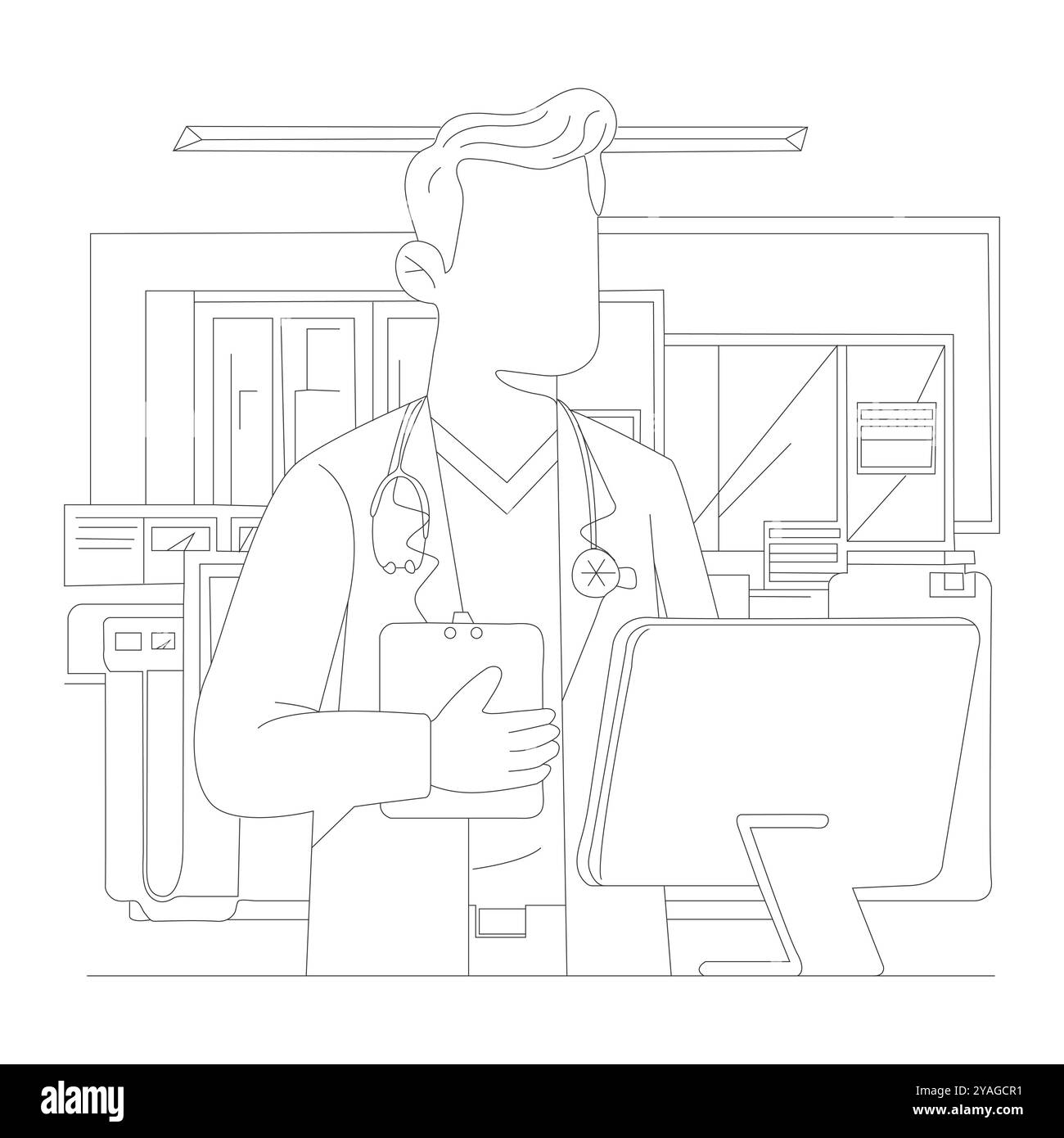 Professional front office art Black and White Stock Photos & Images - Alamy