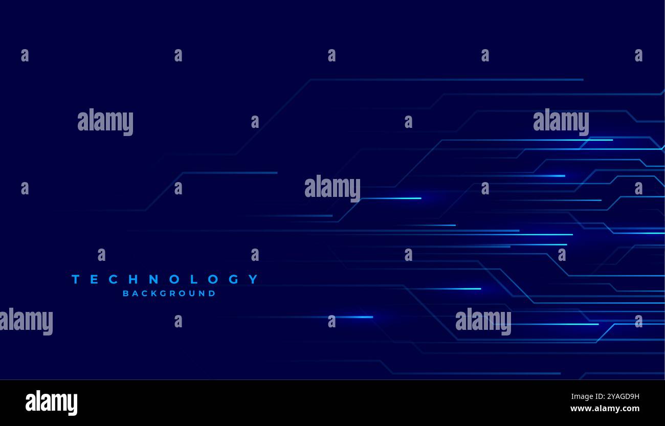 futuristic circuit line wire techno network background for data visualization vector Stock ...