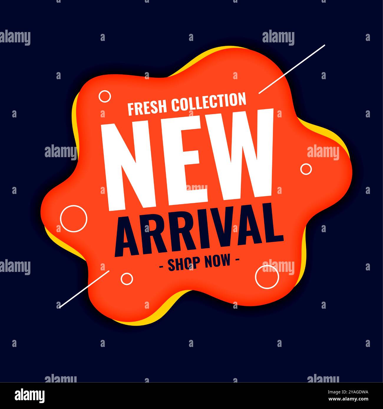 trendy and new brand arrival poster for business marketing vector Stock ...