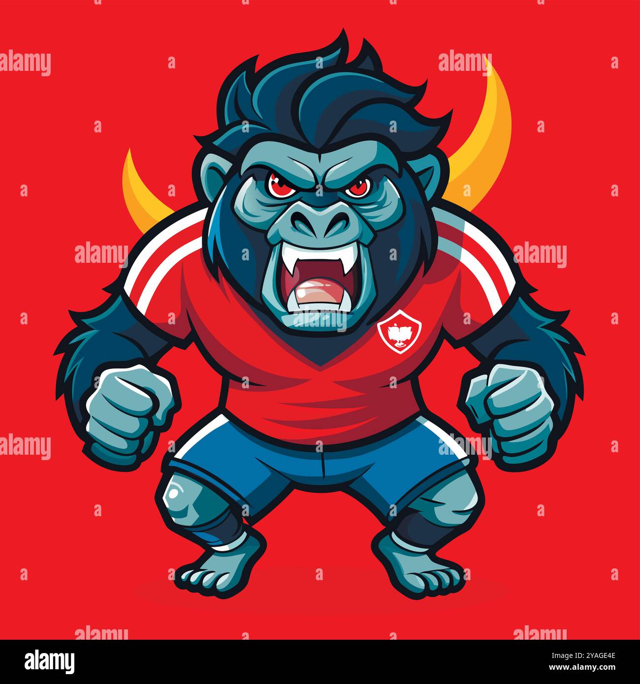 Ferocious gorilla hi-res stock photography and images - Alamy