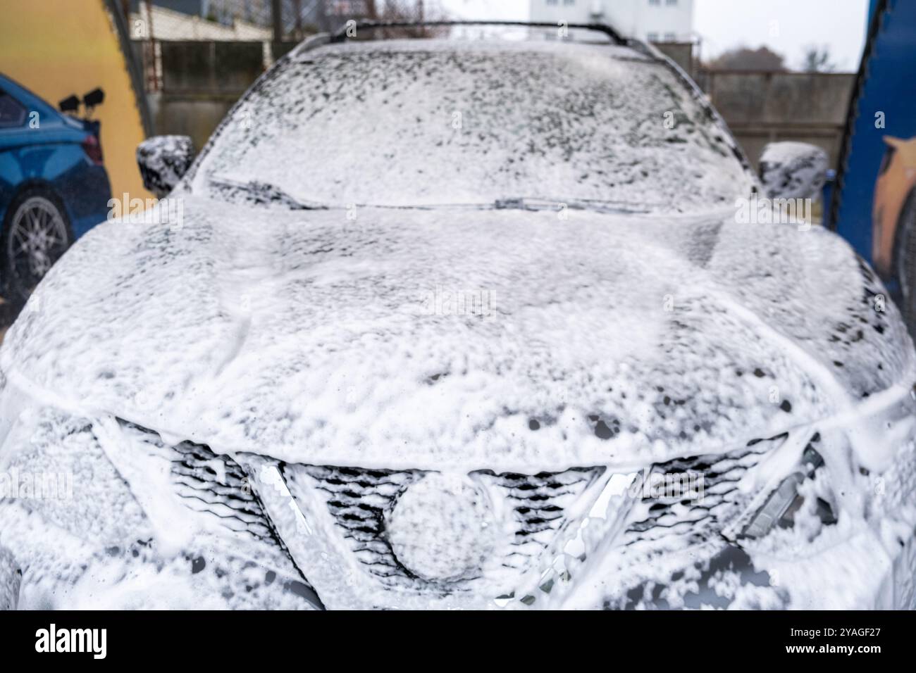SUV Being Washed at Car Wash Stock Photo - Alamy