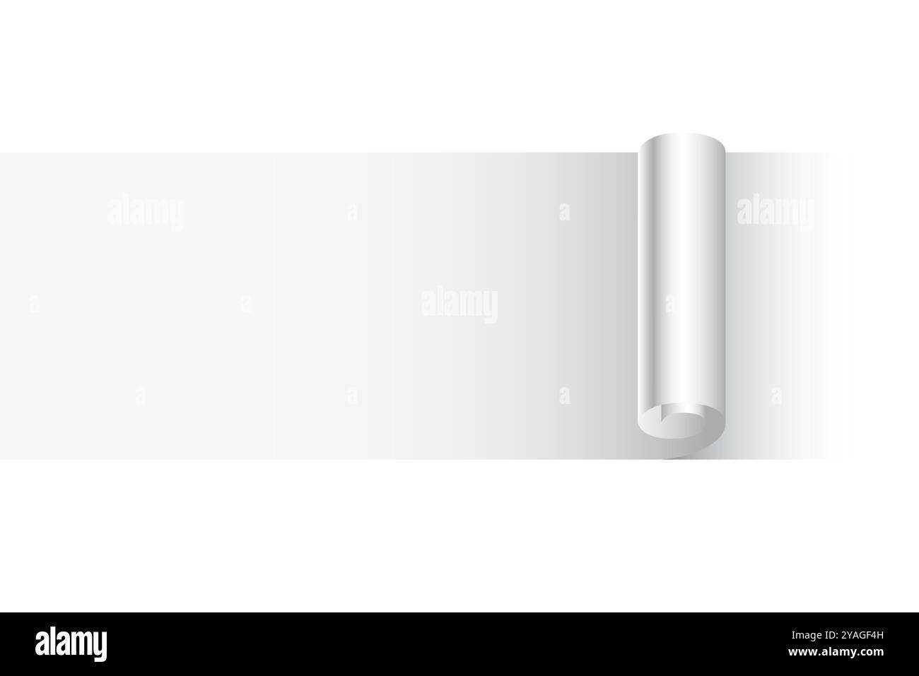 3d style empty paper rolled sheet template design vector Stock Vector ...