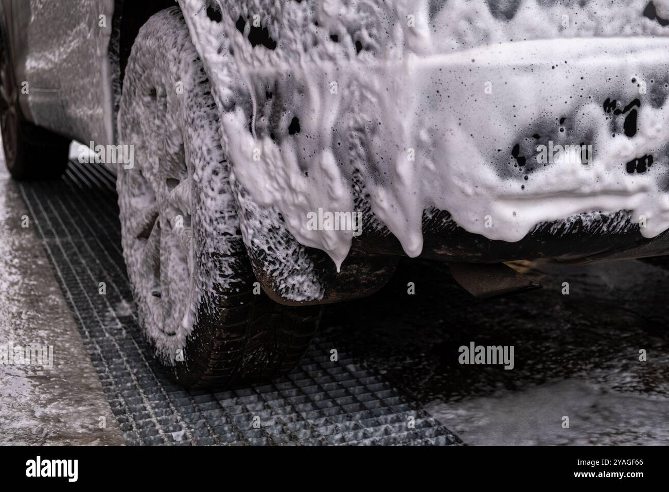 SUV Being Washed at Car Wash Stock Photo - Alamy