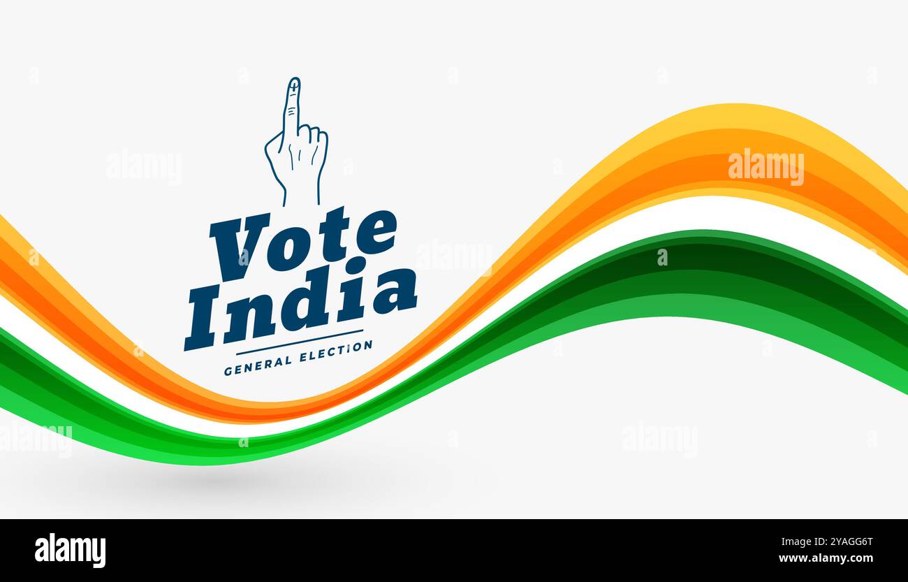 indian general loksabha election concept banner design vector Stock ...