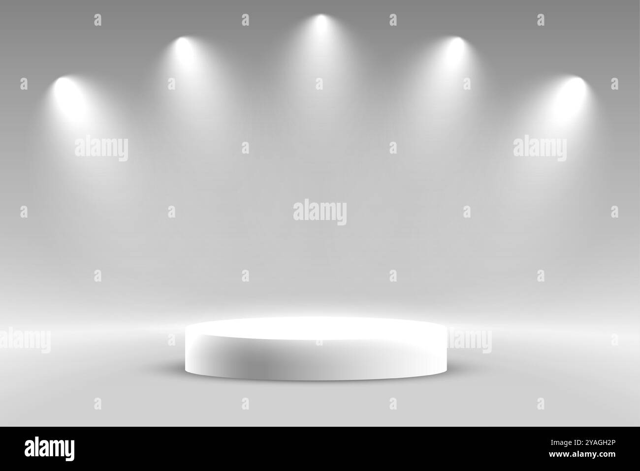 modern podium round stand with focus light effect for object display ...