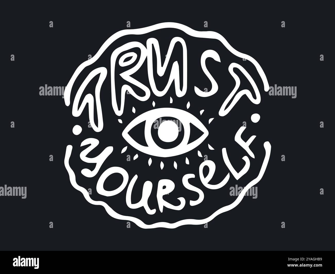 Affirmation lettering design Black and White Stock Photos & Images - Alamy