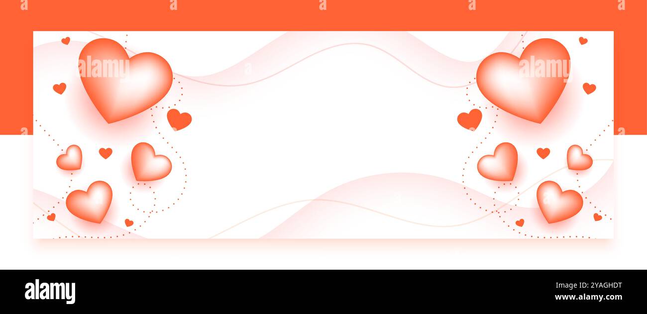 realistic floating love heart wallpaper with text space vector Stock ...