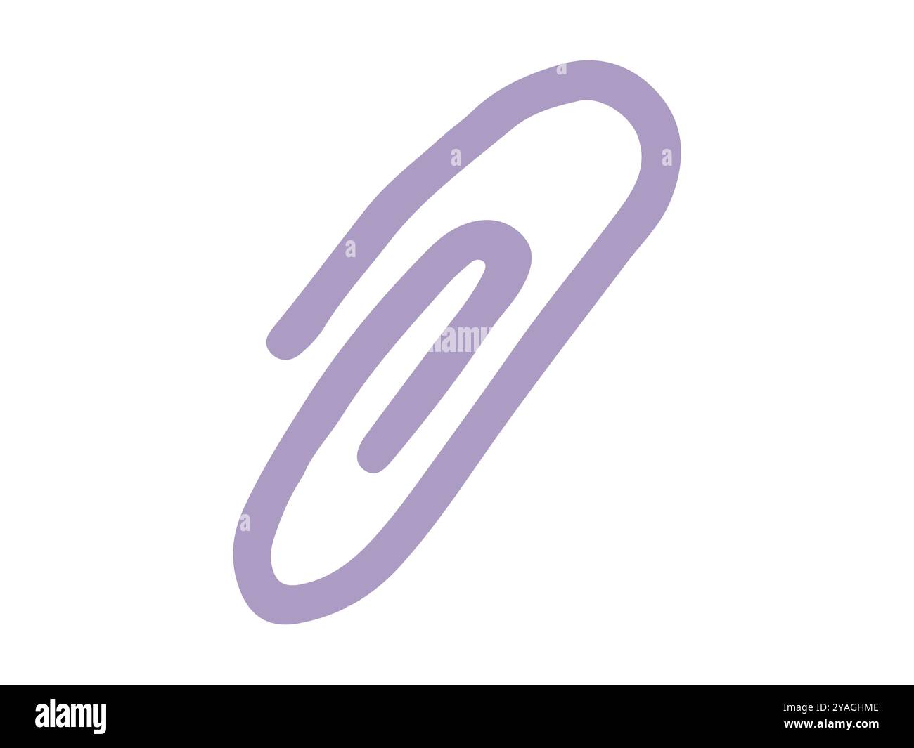 Purple Paperclip Isolated on White Background. Concept of Office ...