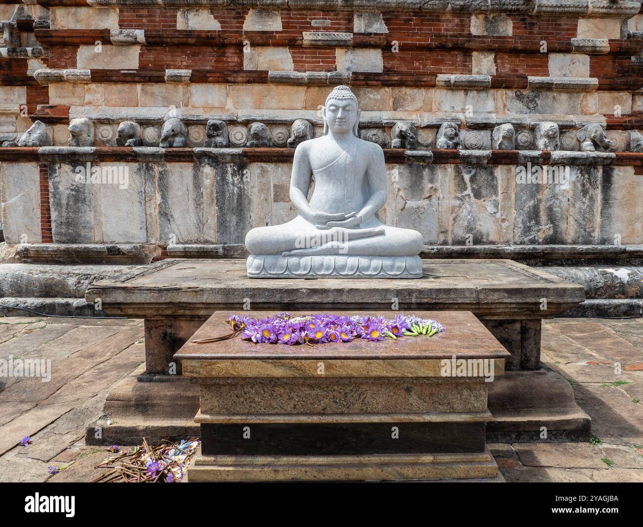 Budha statue in Jaetavanarama stupe in the Sacred city of Anuradhapura ...