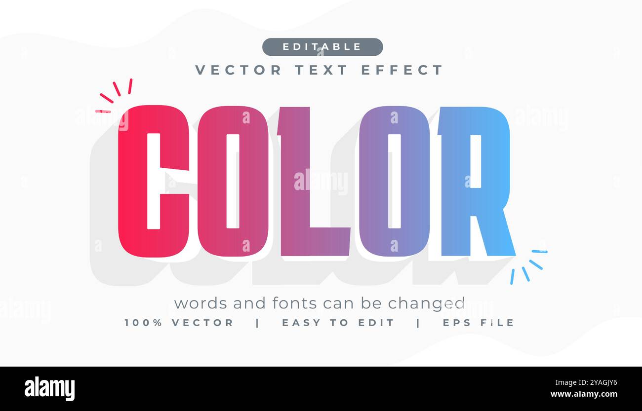 Editable font effect text Cut Out Stock Images & Pictures - Alamy
