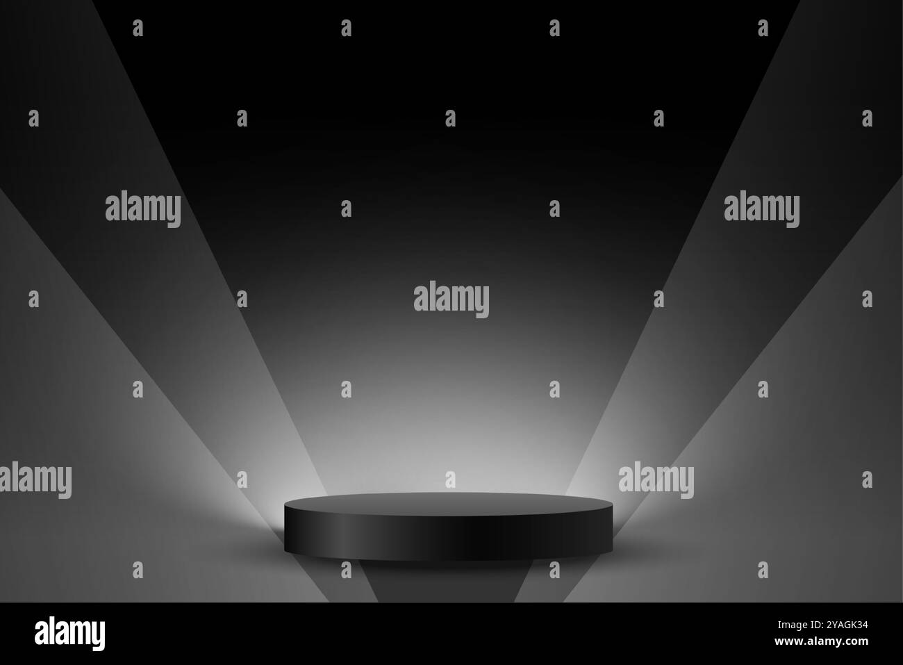 realistic pedestal stand dark backdrop for object presentation vector ...