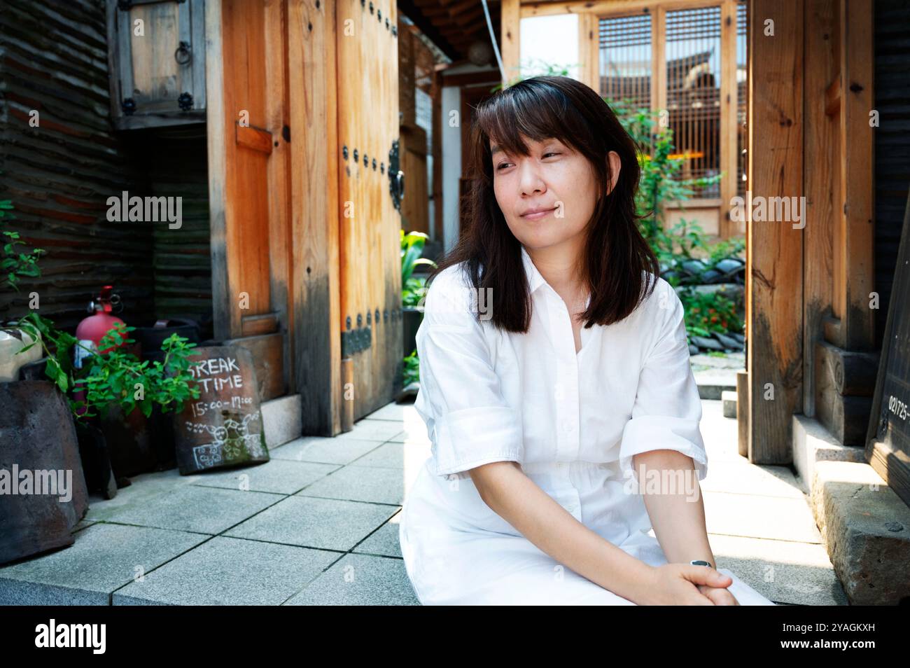 South Korean writer Han Kang photographed near her home in Seoul, South ...