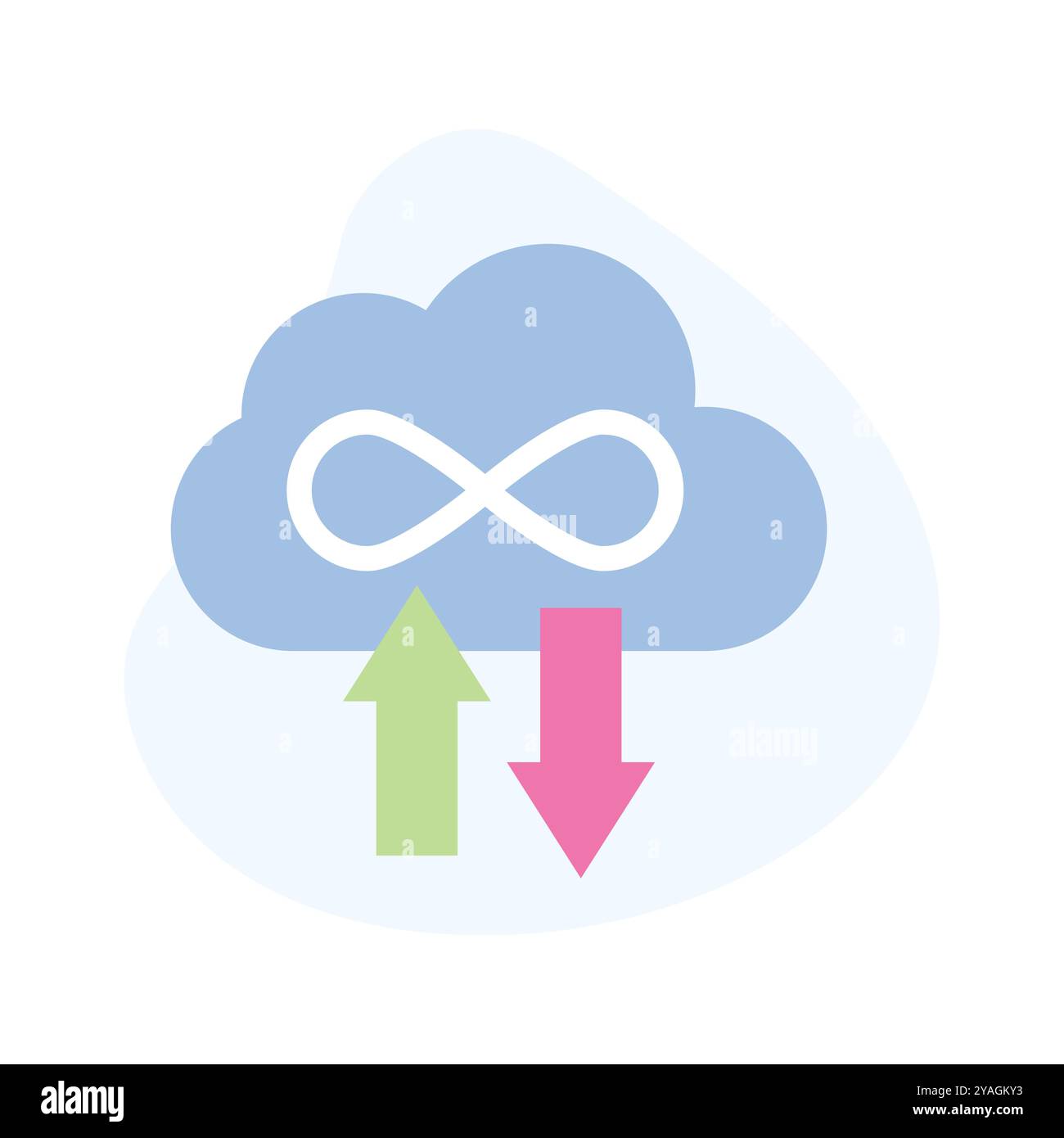 Arrows with cloud is showing concept of data transfer, editable ready to use vector Stock Vector ...