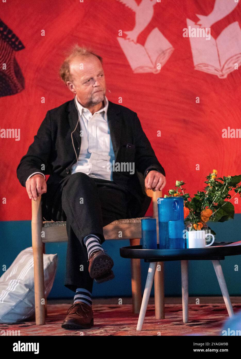 Actor Toby Jones at a 2024 Flipside Festival Q&A, recently noted for Mr ...