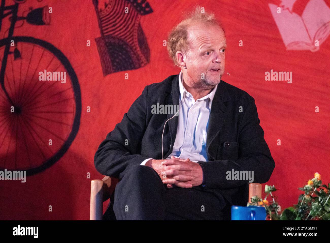 Actor Toby Jones at a 2024 Flipside Festival Q&A, recently noted for Mr ...