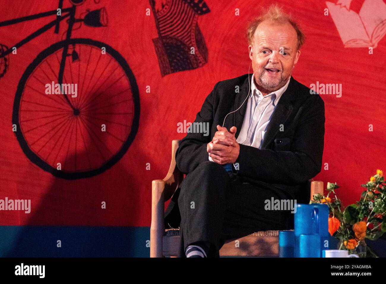Actor Toby Jones at a 2024 Flipside Festival Q&A, recently noted for Mr ...
