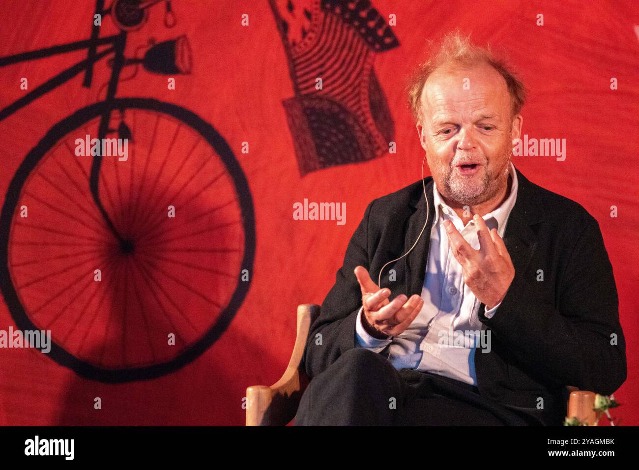 Actor Toby Jones at a 2024 Flipside Festival Q&A, recently noted for Mr ...