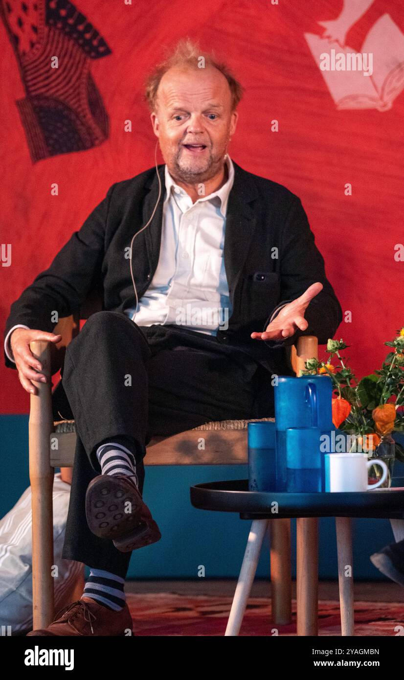 Actor Toby Jones at a 2024 Flipside Festival Q&A, recently noted for Mr ...