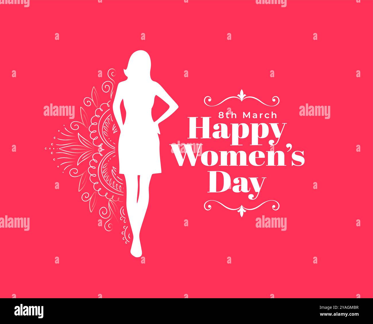 8th march women's day wishes background with papercut female design ...