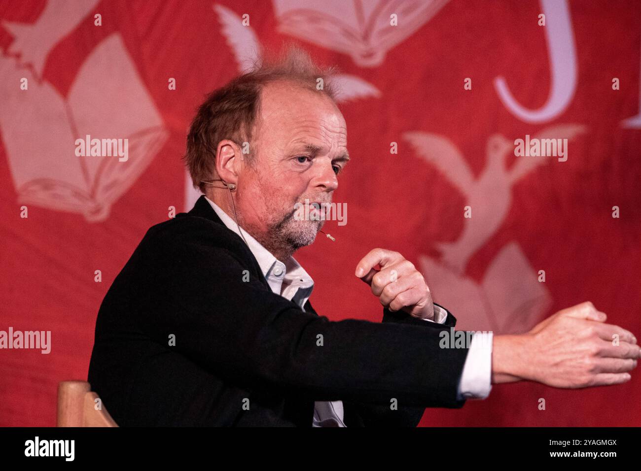 Actor Toby Jones at a 2024 Flipside Festival Q&A, recently noted for Mr ...