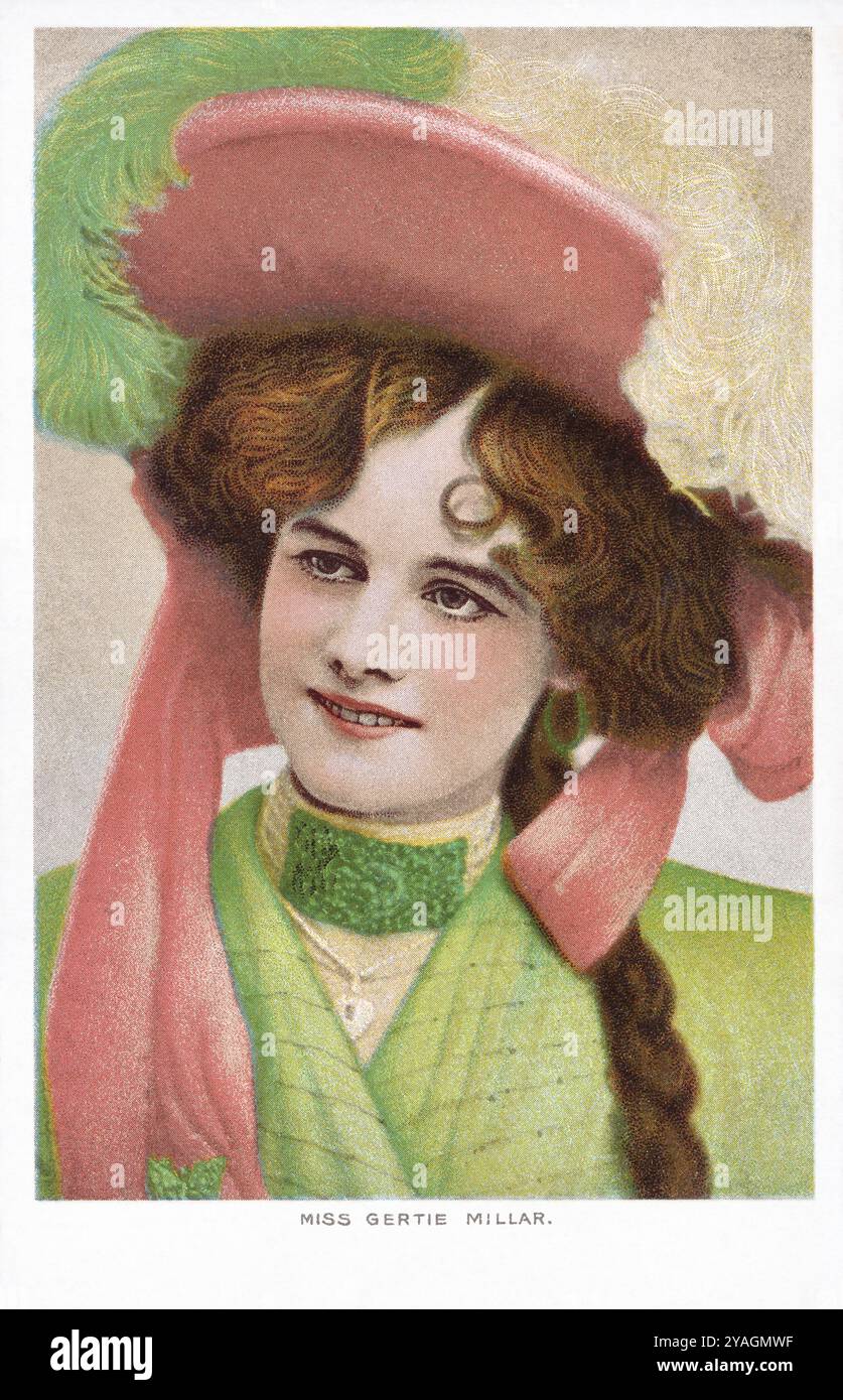 Vintage postcard of the actress and singer Gertie Millar (later the ...