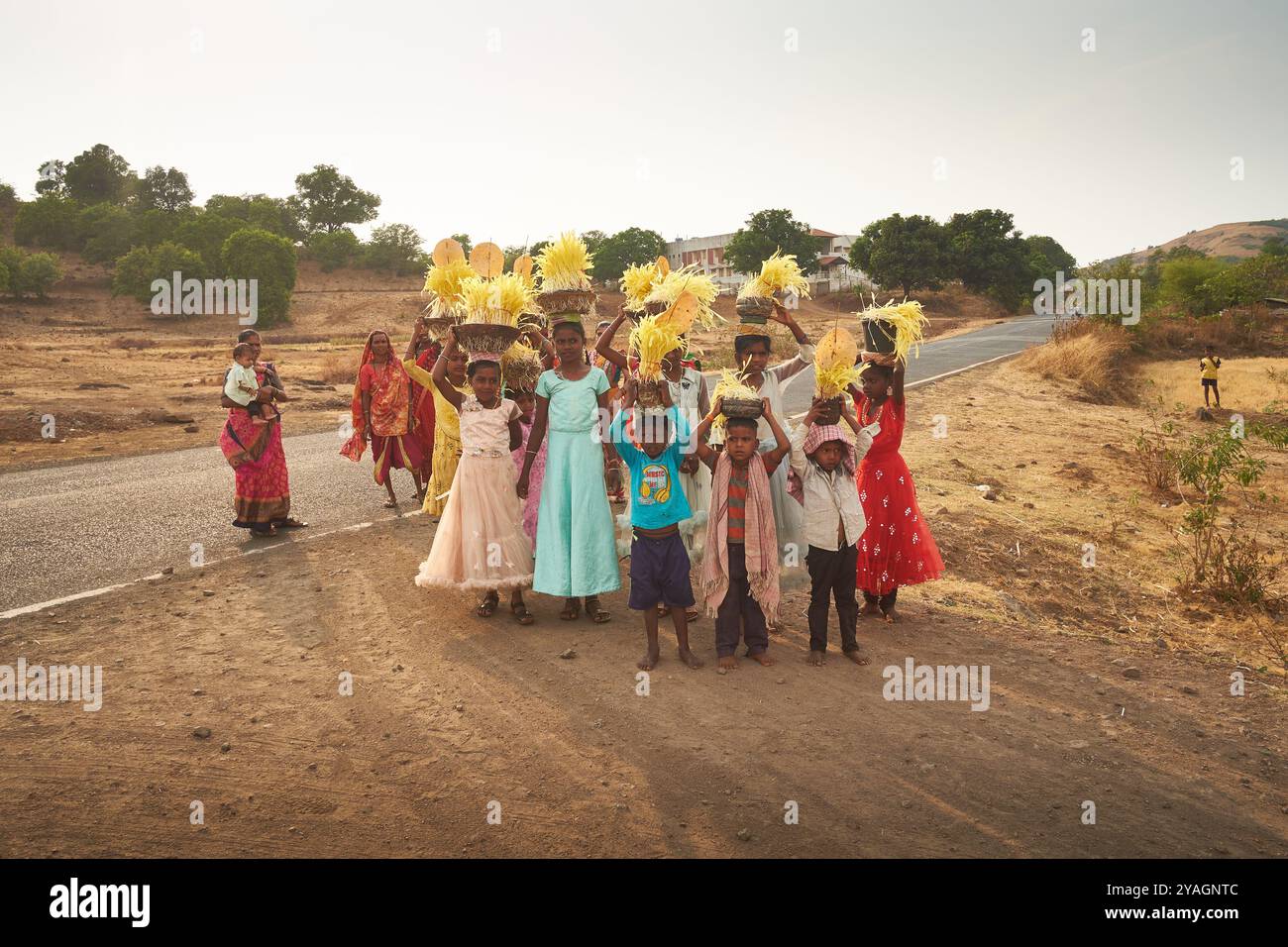 Rural women from the farming community in Maharashtra, India, celebrate ...