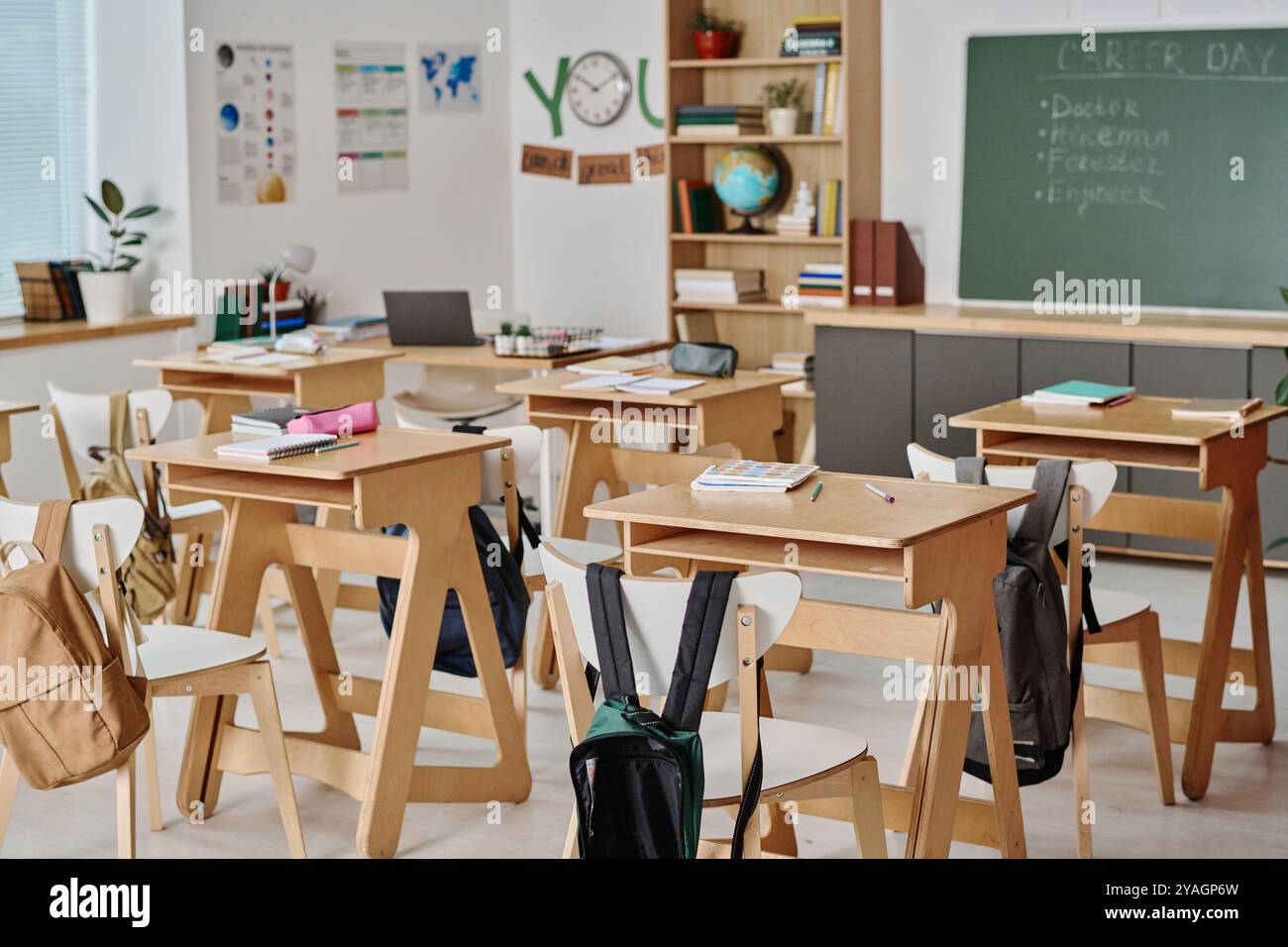 Modern Classroom Interior Stock Photo - Alamy