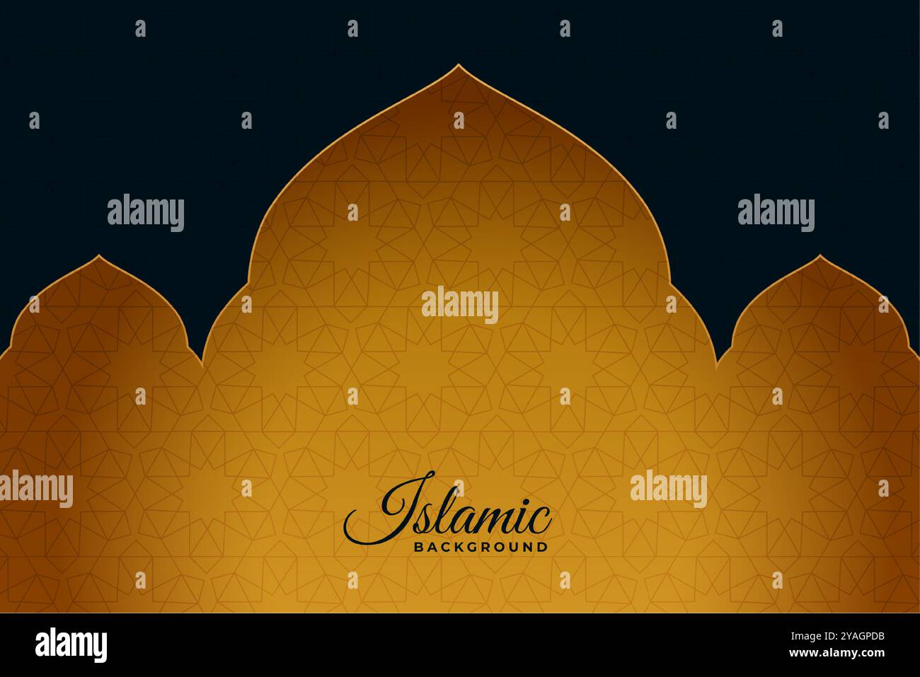 ethnic arabic cultural background with mosque gate design vector Stock ...