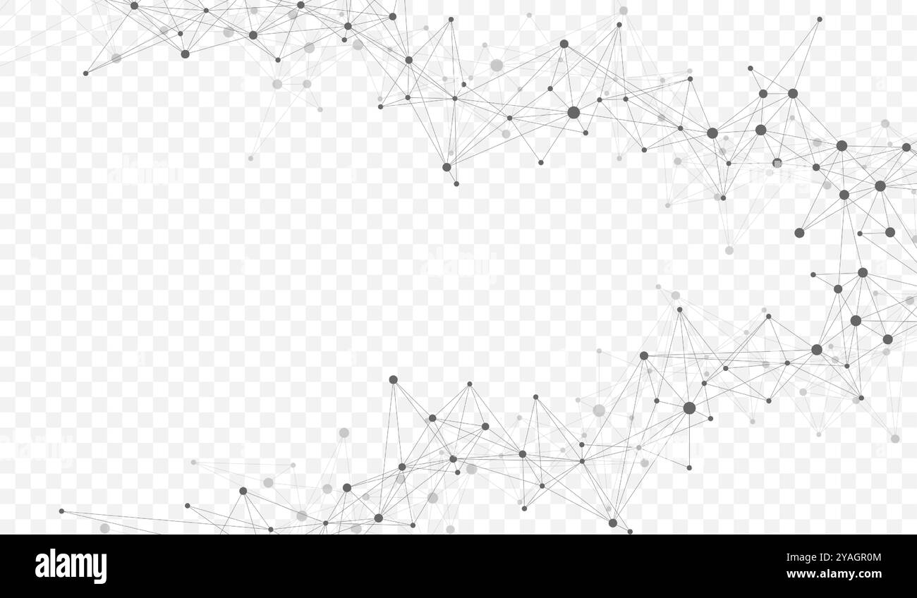 Digits abstract background with connected lines and dots. Digital ...