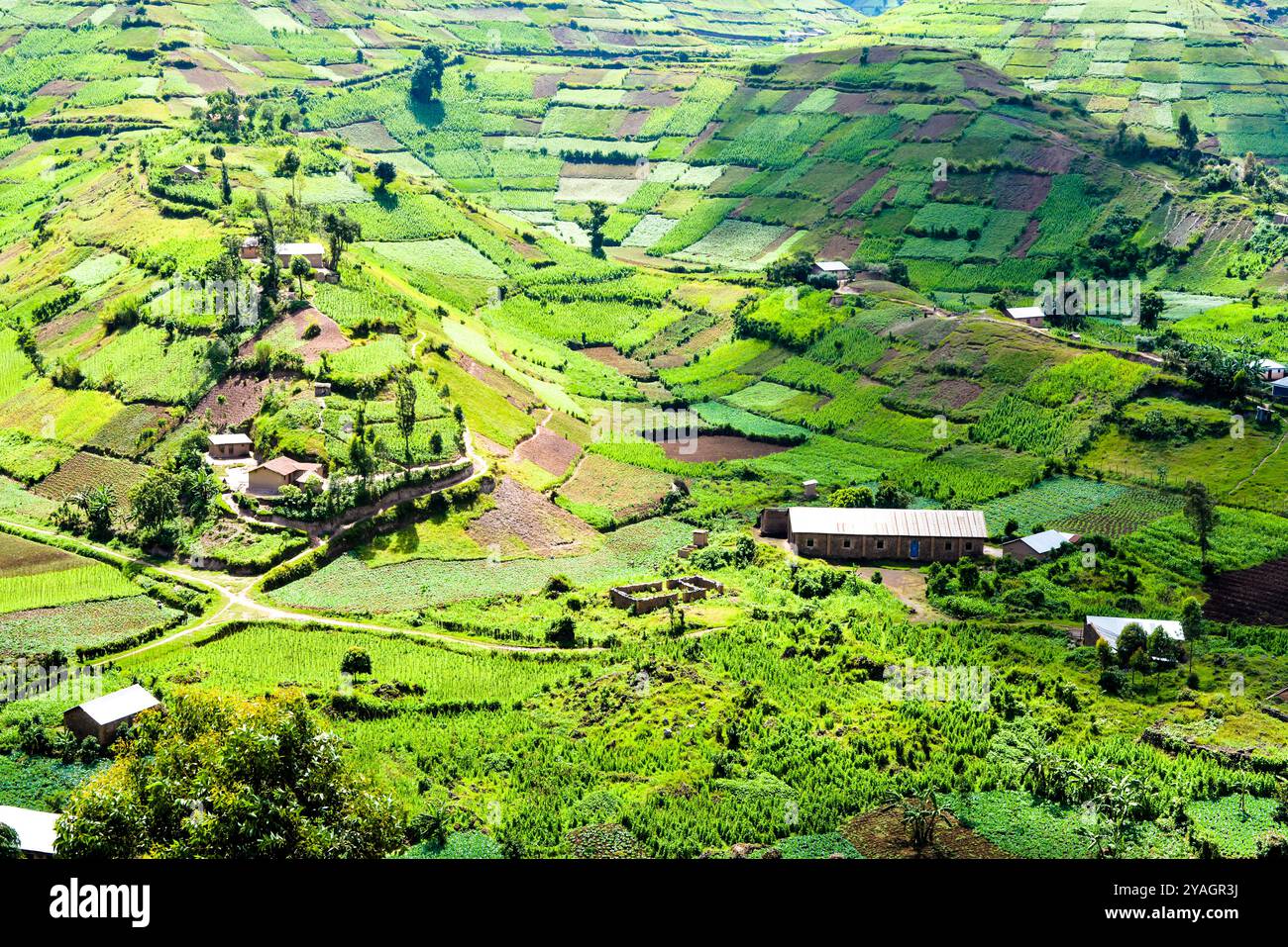 Terraced mountainous landscape of Kisoro and Kabale Stock Photo - Alamy