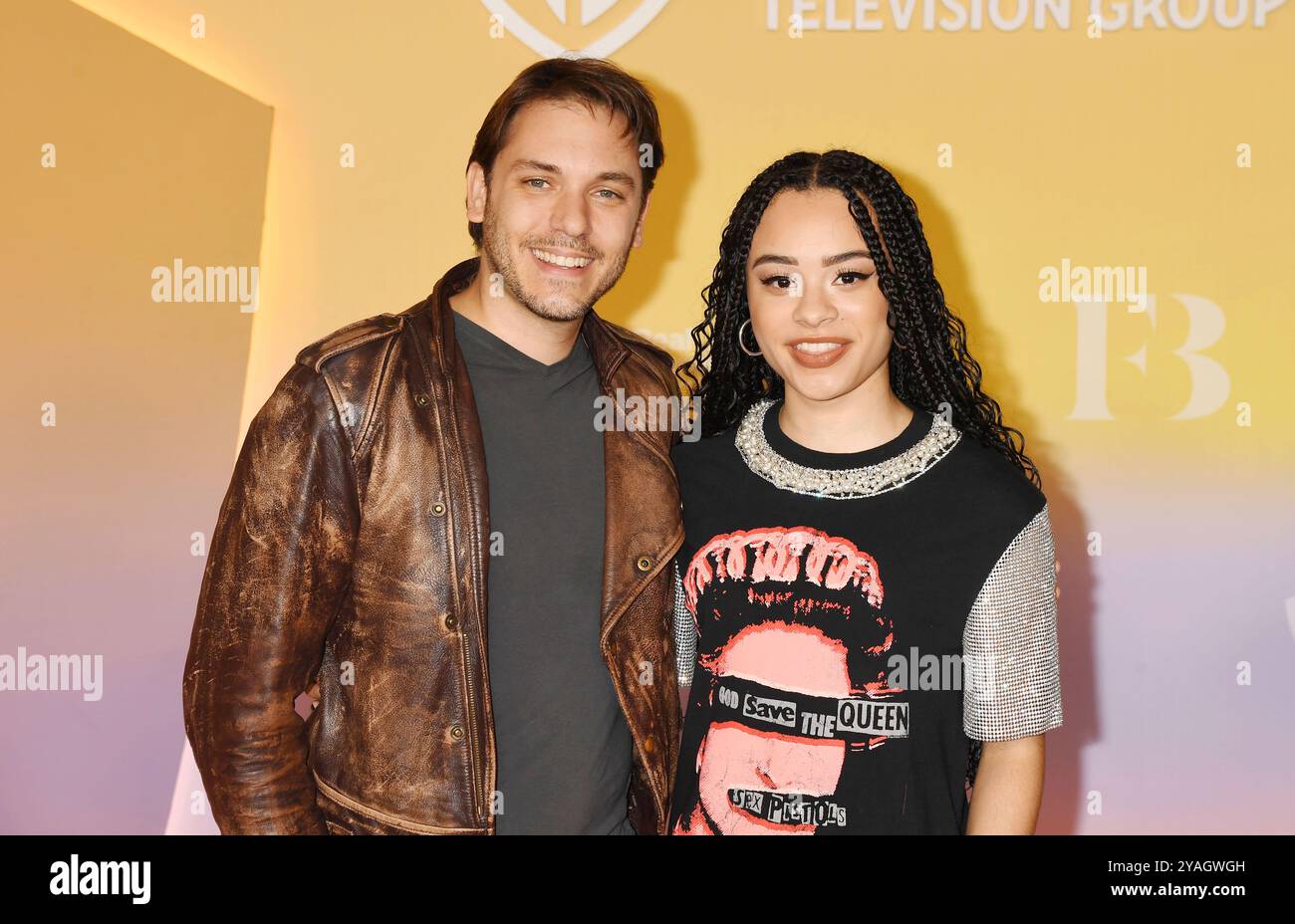 LOS ANGELES, CALIFORNIA - OCTOBER 10: (L-R) AJ Locascio and Gabrielle ...