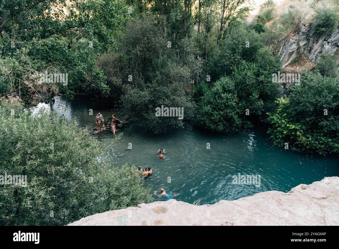 Cueva del Gato in Ronda, Andalusia - 15 August 2024 A group of people ...