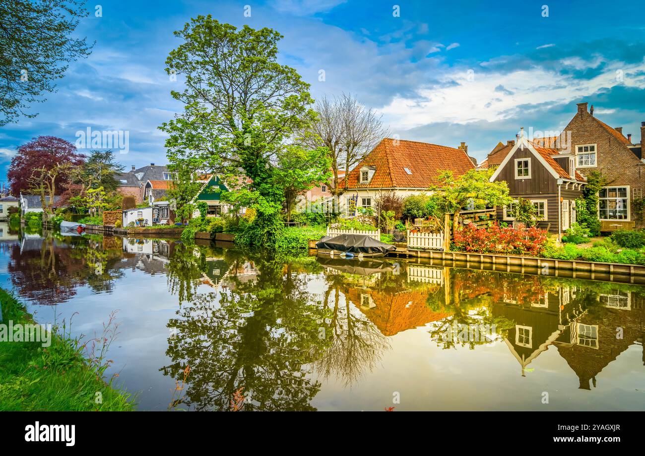 skyline of old town Edam Stock Photo - Alamy