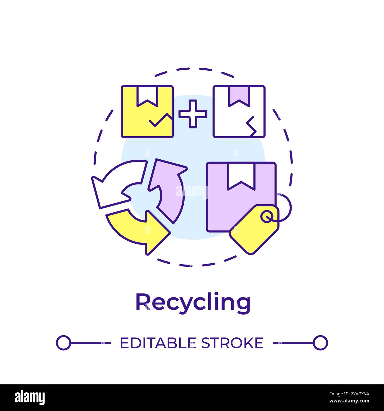 Recycling product information sign Cut Out Stock Images & Pictures - Alamy