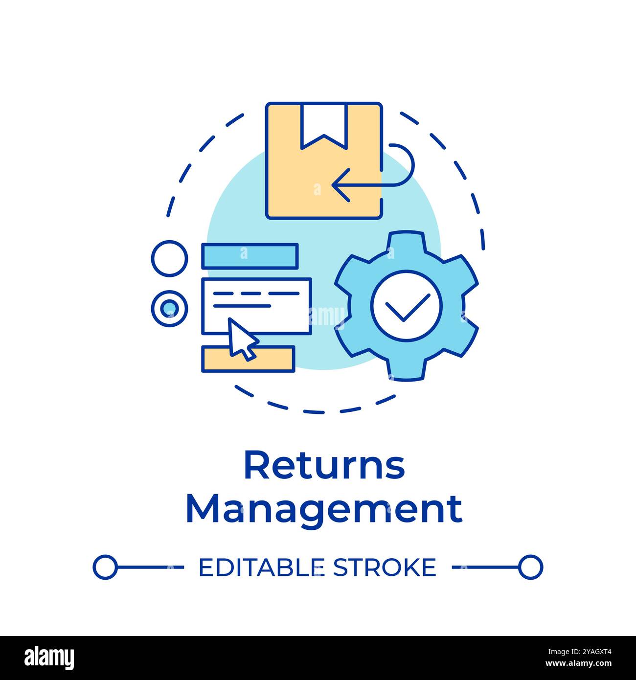Returns management multi color concept icon Stock Vector Image & Art ...
