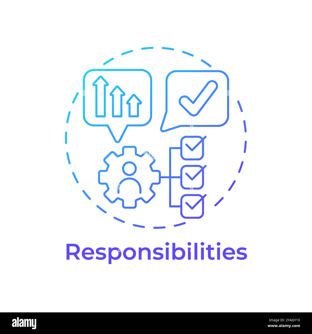 Responsibilities blue gradient concept icon Stock Vector Image & Art - Alamy