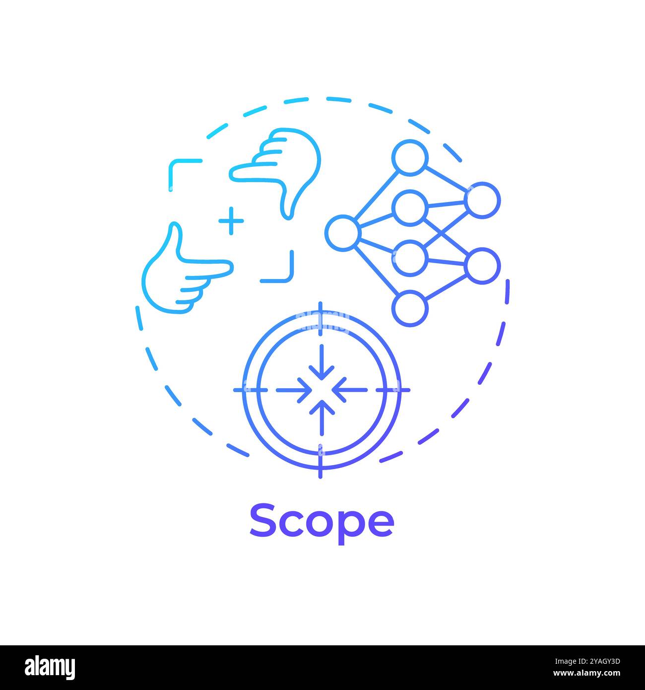Scope blue gradient concept icon Stock Vector Image & Art - Alamy