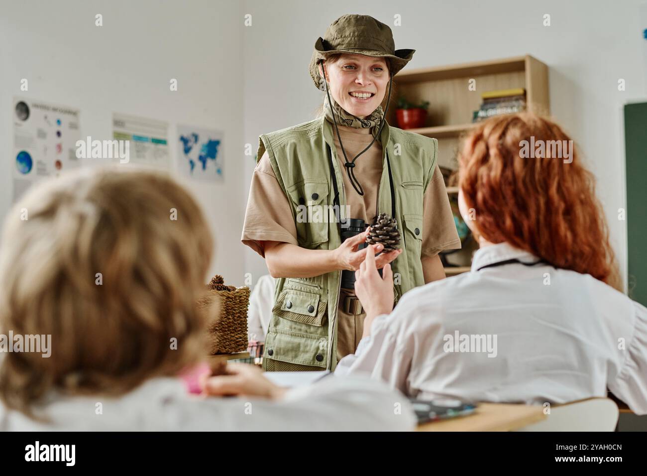 Boy giving talk to class hi-res stock photography and images - Alamy