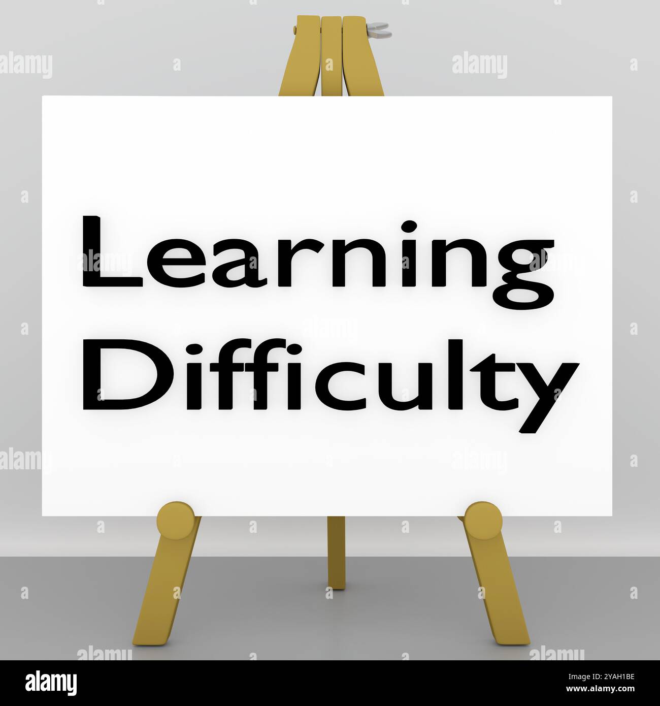 3D illustration of a tripod, displaying the script Learning Difficulty ...